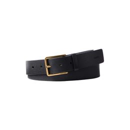 Lederg&uuml;rtel Calvin Klein "WARMTH BUCKLE GOLD PEBBLE 35MM", Damen, Gr. 90, schwarz, old gold, B&uuml;ffelleder, unifarben, G&uuml;rtel Lederg&uuml;rtel, Regular fit und gr&ouml;&szlig;enverstellbar
