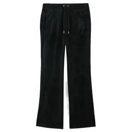 Sweathose Juicy Couture "TINA OUTLINE TRACKPANT WITH DIAMANTE BR Damen", Damen, Gr. XS, EURO-Gr&ouml;&szlig;en, schwarz, Samt, 95% Polyester, 5% Elasthan, slim fit, Hosen Sweathose, Trainingshose Damen, Sweathose, Velour, Jogginghose mit Glitzer, Sale