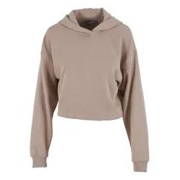 Kapuzensweatshirt Urban Classics "Urban Classics Damen Ladies Oversized Cropped Light Terry Hoodie", Herren, Gr. L, duskrose, 35% Baumwolle, 35% Baumwolle (Bio), 30% Polyester, unifarben, Sweatshirts
