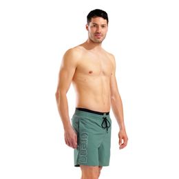 Badeshorts arena "M arena ELASTIC BAND BEACH BOXER", Herren, Gr. XL, N-Gr, sage, Obermaterial: 100% Nylon, Badehosen Badeshorts