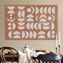 Akustikbild Abstrakte Monde terracotta