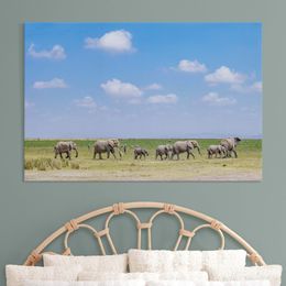 Akustikbild Kenia Elefantenherde in Savannenlandschaft