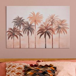 Akustikbild Palmensilhouette in Rosa II