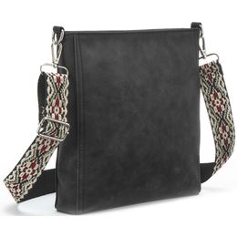 Umh&auml;ngetasche Vivance "Handtasche", Damen, Gr. B/H/T: 25cm x 24cm x 5cm, schwarz, Lederimitat, unifarben, Taschen Umh&auml;ngetasche, Schultertasche, Crossbody-Bag mit austauschbarem Schulterriemen VEGAN