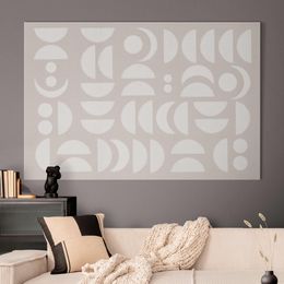 Akustikbild Abstrakte Monde beige