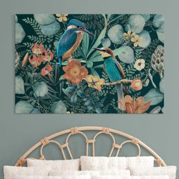 Akustikbild Blumenparadies Eisvogel und Kolibri