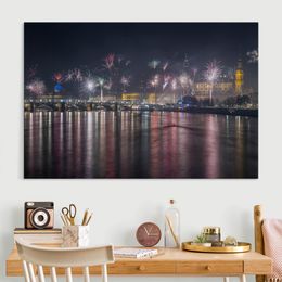 Akustikbild Dresden Silvesterfeuerwerk mit Elbbr&uuml;cke