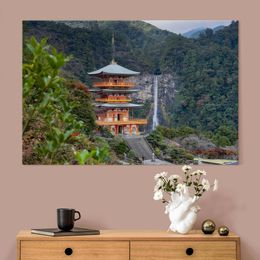 Akustikbild Japan Tempel und Wasserfall