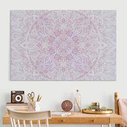 Akustikbild Mandala Aquarell Ornament rosa