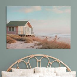 Akustikbild Pastellfarbenes Strandhaus