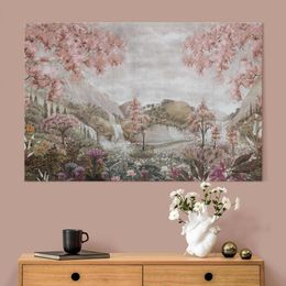 Akustikbild Rosa Bl&uuml;ten am Fluss
