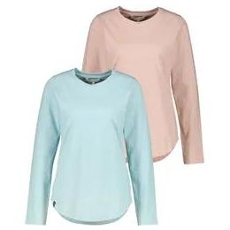 alife and kickin Langarmshirt ALIFE & KICKIN "Damen LeabellaAK A Langarmshirt, Shirt", Damen, Gr. S, ice, blossom, 100% Baumwolle (Bio), Shirts Langarmshirt, leichtes Jersey-Oberteil aus Bio-Baumwolle mit Rundhals
