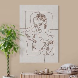 Akustikbild Boho Line Art - Portraits