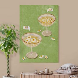 Akustikbild Champagner mit G&auml;nsebl&uuml;mchen