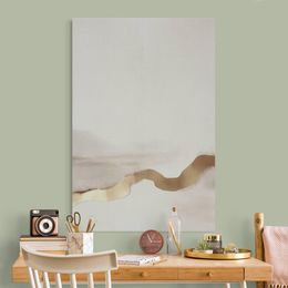 Akustikbild Goldene Welle auf Beige
