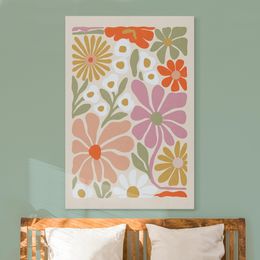 Akustikbild Flower Power Orange Pink