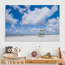 Akustikbild Langeoog Rettungsturm am Meer mit Strand