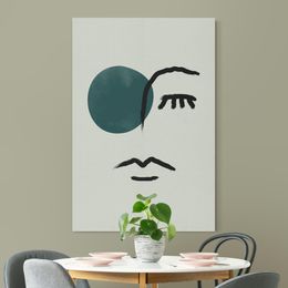 Akustikbild Portrait mit gr&uuml;nem Punkt