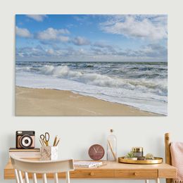 Akustikbild Sylt K&uuml;ste mit Wellen und Sandstrand