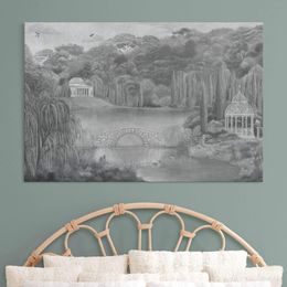 Akustikbild Parklandschaft in Grau