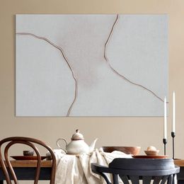 Akustikbild Zarte Linien in Beige