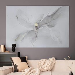 Akustikbild Zarte Nebelbl&uuml;te auf Grau