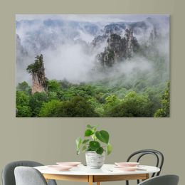 Akustikbild China Felsen im Nebel