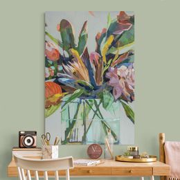 Akustikbild Blumenstrau&szlig; in Glasvase