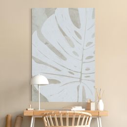 Akustikbild Monstera Silhouette auf Leinen