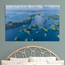 Akustikbild Palau Luftaufnahme von Inselgruppe im Meer
