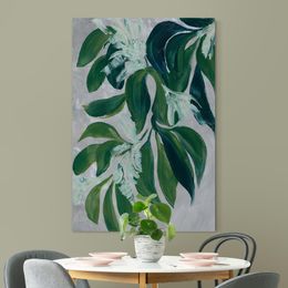 Akustikbild Bl&auml;tter und Bl&uuml;ten in Gouache