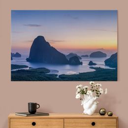 Akustikbild Thailand Insel im Meer bei Sonnenaufgang