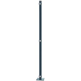 Zaunpfosten Arvotec "EASY 160", grau, H:169cm, Edelstahl, Kunststoff, Zaunpfosten, 6x4x169 cm f&uuml;r Mattenh&ouml;he 160 cm, zum Aufschrauben