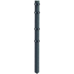 Eckpfosten Arvotec "EXCLUSIVE 100", grau (anthrazit), B:6cm H:160cm, Edelstahl, Kunststoff, Zaunpfosten, 6x6x160 cm f&uuml;r Mattenh&ouml;he 100 cm, zum Einbetonieren