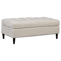 Hocker DOREL HOME "LINDHUS, Breite 120 cm", creme, B:120cm H:44cm T:60cm, 100% Polyester, Hocker, Hocker, Knopfsteppung, individuell zu kombinieren, Cord und Chenille-Bezug