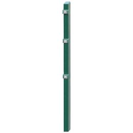 Zaunpfosten Arvotec "EXCLUSIVE 120", gr&uuml;n, H:60cm, Edelstahl, Kunststoff, Zaunpfosten, 6x4x cm f&uuml;r Mattenh&ouml;he 120 cm, zum Einbetonieren