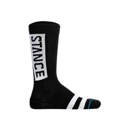 Kurzsocken Stance "Socken OG Crew 1er Pack", Herren, Gr. 38-42, schwarz, Obermaterial: 71% Baumwolle CO. 19% Polyester PES. 8% Nylon NY. 2% Elasthan EL., Socken