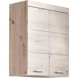 H&auml;ngeschrank Welltime "Avena", asteichefarben, B:73cm H:77cm T:23cm, Schr&auml;nke, H&auml;ngeschrank, Badschrank breit mit verstellbaren B&ouml;den - Ma&szlig;e (B/T/H) 73/23/77 cm