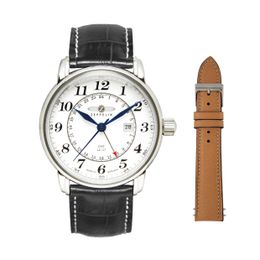 Quarzuhr Zeppelin "LZ 127 Graf Zeppelin", schwarz, Armbanduhren, Herren, Quarzuhr, Armbanduhr, Herrenuhr, Made in Germany, Ideal auch als Geschenk