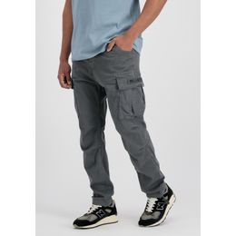 Cargohose Alpha Industries "Squad Pant", Damen, Gr. 30, Normalgr&ouml;&szlig;en, grau (vintage grau), Obermaterial: 98% Baumwolle, 2% Elastan; Futter: 100% Baumwolle, Hosen Cargohose
