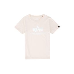 T-Shirt Alpha Industries "Basic T-Shirt BL K", M&auml;dchen, Gr. 16, wei&szlig; (jet stream wei&szlig;, wei&szlig;), Obermaterial: 100% Baumwolle, Shirts T-Shirt