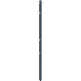 Eckpfosten Arvotec "ESSENTIAL 160", grau (anthrazit), B:4cm H:220cm, Edelstahl, Kunststoff, Zaunpfosten, 4x4x220 cm f&uuml;r Mattenh&ouml;he 160 cm, zum Einbetonieren