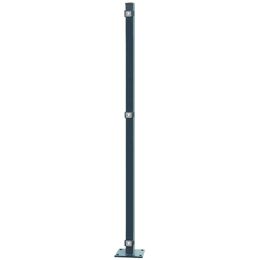 Zaunpfosten Arvotec "EASY 140", grau (anthrazit), H:149cm, Edelstahl, Kunststoff, Zaunpfosten, 6x4x149 cm f&uuml;r Mattenh&ouml;he 140 cm, zum Aufschrauben