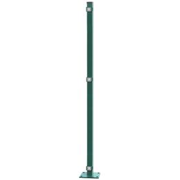 Zaunpfosten Arvotec "EASY 140", gr&uuml;n, H:149cm, Edelstahl, Kunststoff, Zaunpfosten, 6x4x149 cm f&uuml;r Mattenh&ouml;he 140 cm, zum Aufschrauben