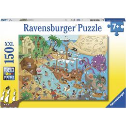 Puzzle Ravensburger "Die Piratenbucht", bunt, Puzzles, KinderB:49cm H:36cm, Pappe, Motiv, Made in Germany, B:49cm H:36cm