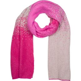 XXL-Schal styleBREAKER "Web-Schal mit Pixel-Farbverlauf", Damen, pink (fuchsia, hellgrau), Obermaterial: 80% Viskose CV. 20% Wolle WO., Modisch, Modet&uuml;cher