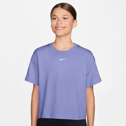 T-Shirt Nike Sportswear "G NSW TEE BOXY ESSNTL LBR", Jungen, Gr. L, light thistle, Jersey, Obermaterial: 100% Baumwolle, normal, Rundhals, Shirts T-Shirt, f&uuml;r Jugendliche, sportlicher Stil, Kurzarm, Rundhalsausschnitt