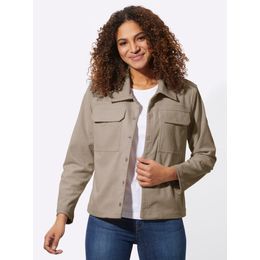 Jackenblazer Casual Looks "Cord-Blazer", Damen, Gr. 40, beige (sesam), 100% Polyester, Blazer