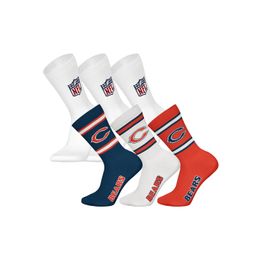 Kurzsocken NFL "Socken NFL 6Pack Crew Socks 6er Pack", Herren, Gr. 39-42, bunt (chicago bears, wei&szlig;), Obermaterial: 58% Baumwolle CO. 39% Polyester PES. 3% Elasthan EL., Socken