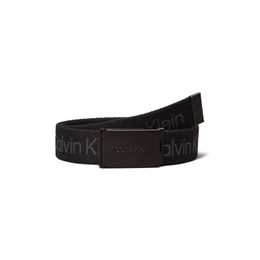 Synthetikg&uuml;rtel Calvin Klein Jeans "CALVIN LOGO CANVAS BELT", Jungen, Gr. L/XL, schwarz (ck schwarz), Web, Kunstfaser, unifarben, G&uuml;rtel, Logodrucke, Koppelschlie&szlig;e